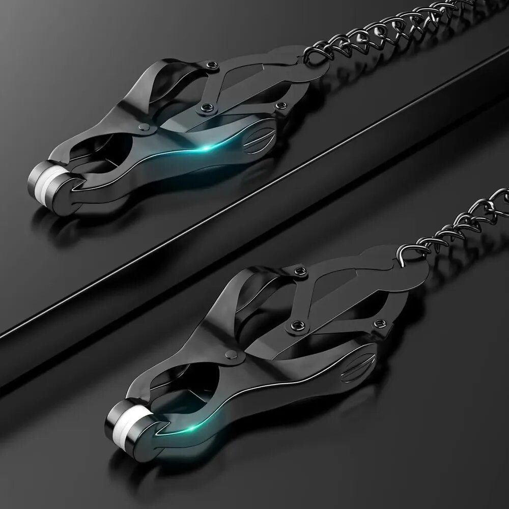 Зажимы для сосков BDSM, секс-игрушки для пар, металлические зажимы для клитора и половых губ с текстурированными резиновыми накладками, игры для взрослых в стиле SM.