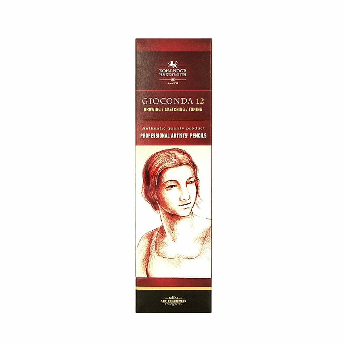 Уголь для рисования в карандаше Koh-I-Noor Gioconda Extra HB, белый, заточенный (8812003003KS), 12шт.