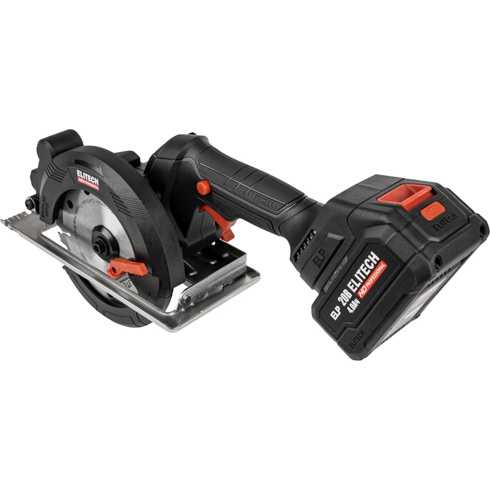 Пила дисковая аккумуляторная Elitech CCS 2050BL (140мм, BL,20В,2х4Ач) HD 215339 — фото 1