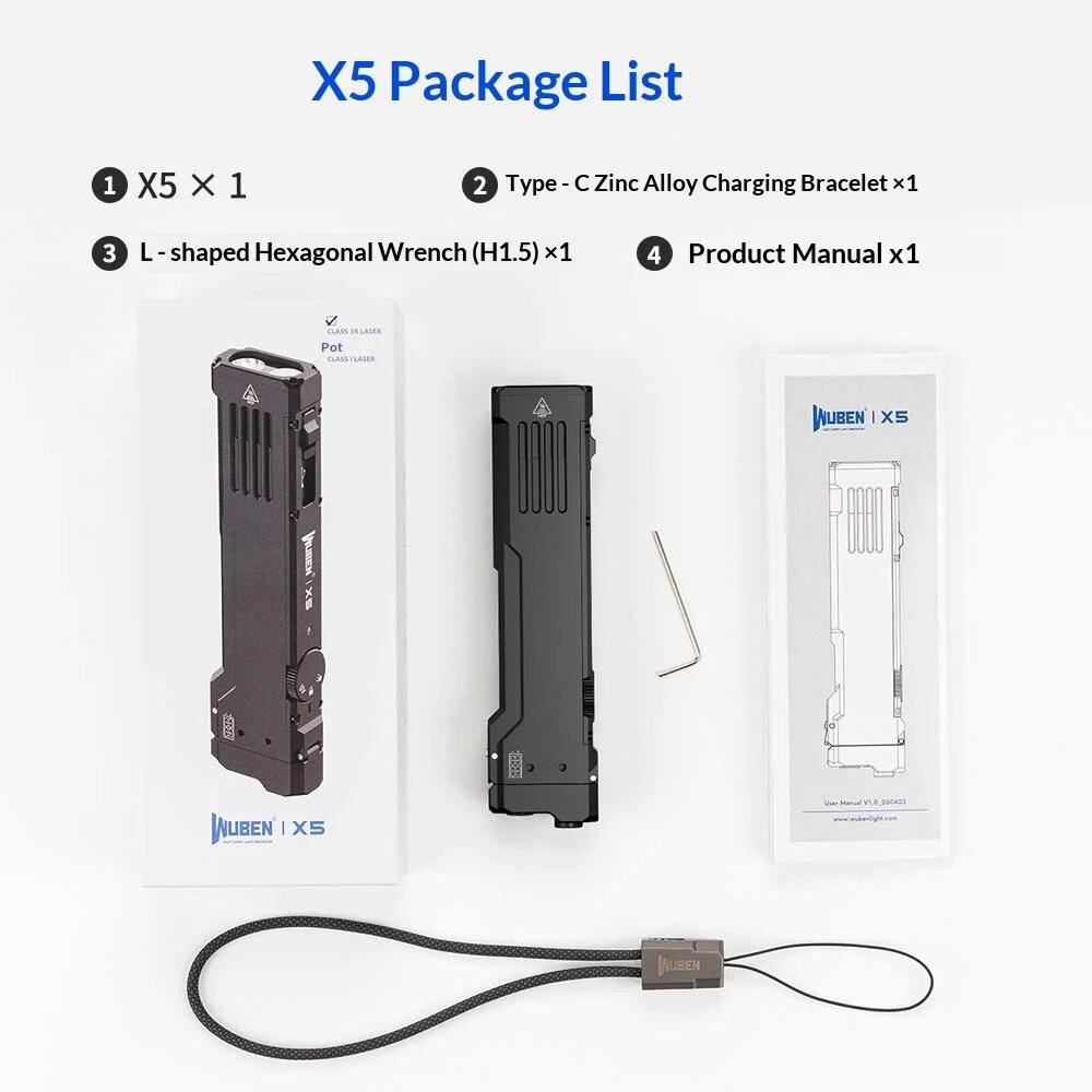 Wuben X5 Black лазерный фонарик