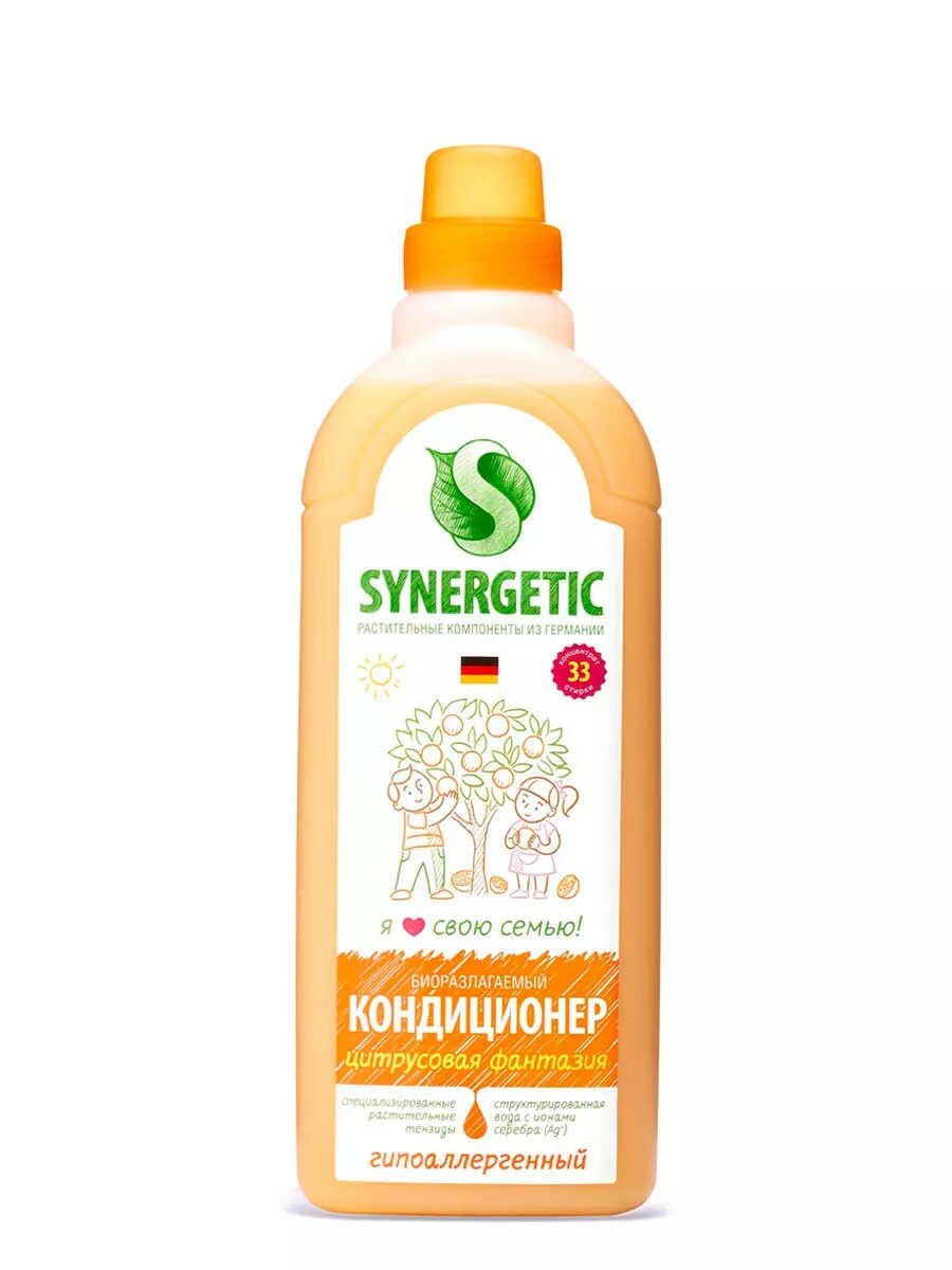 Кондиционер для белья Synergetic Цитрусовая фантазия 1 л