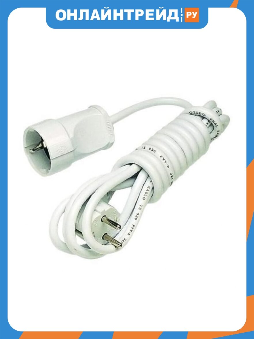 Удлинитель-шнур Makel 1х3м с заземл. 16А IP20, 10005