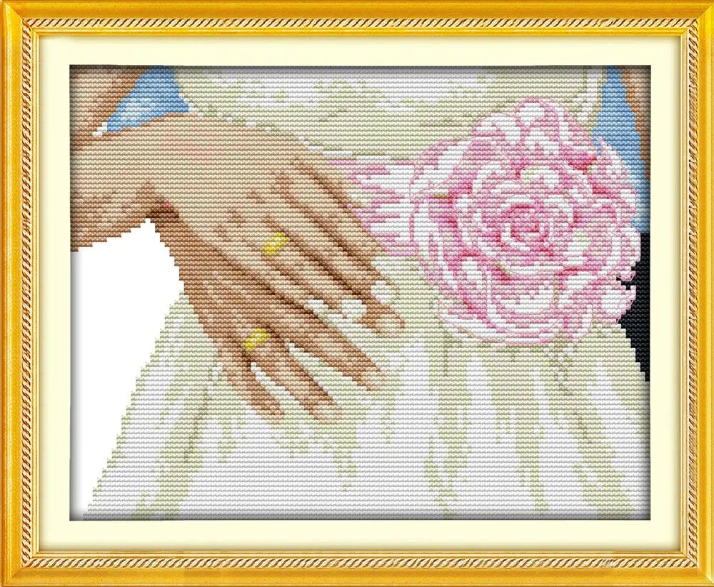 NKFвышивка крестом наборы, Схема на 11CT "Обручальное кольцо",37*28CM