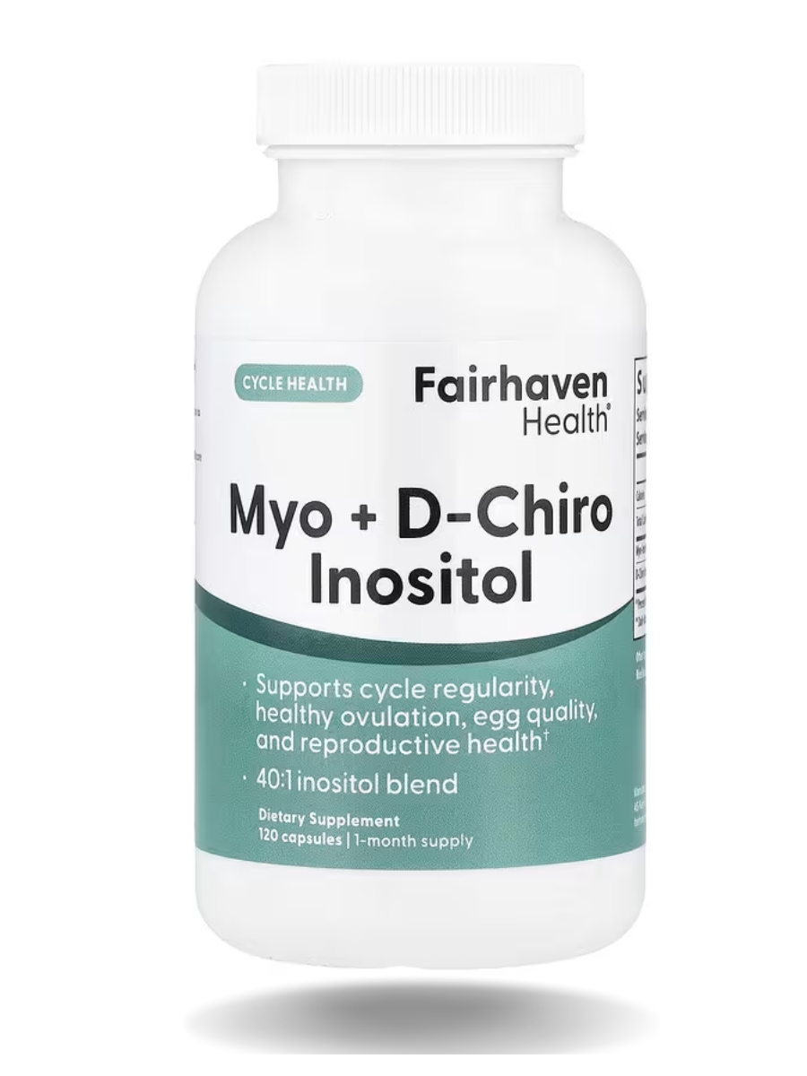 Fairhaven Health, мио-инозитол и D-хиро-инозитол, 120 капсул