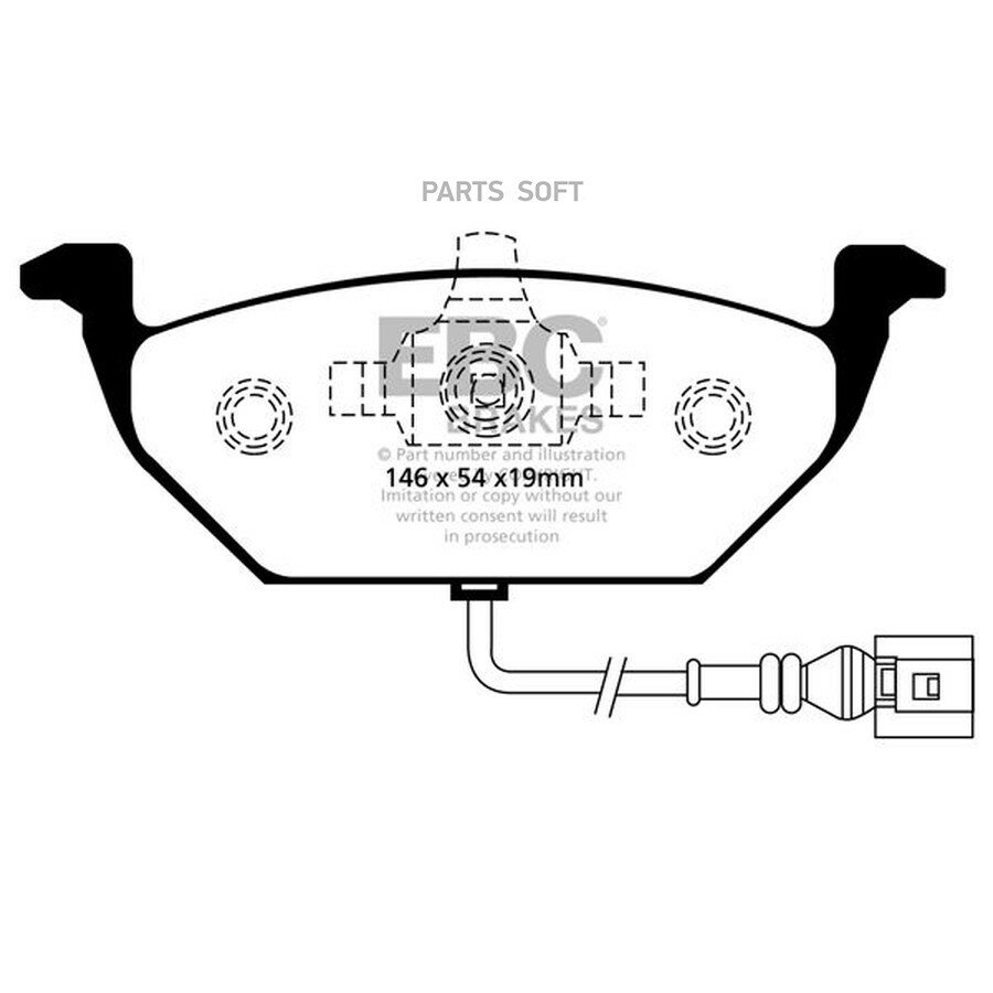 Накладки тормозные от официального дистрибьютора, EBC-BRAKES, артикул DP1329