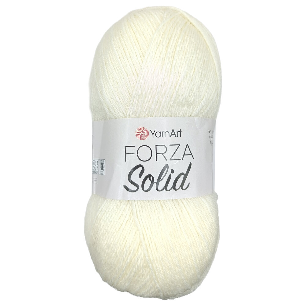 Пряжа для вязания YarnArt Forza Solid 4601 белый 100 гр/420 м 75% шерсть, 25% полиамид