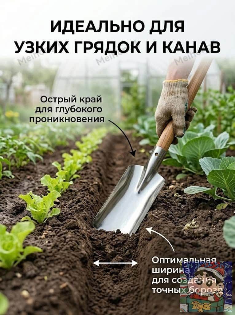 Лопата10 см высокоуглеродистая сталь, Артикул: 5626419040, Материал: Нержавеющая сталь