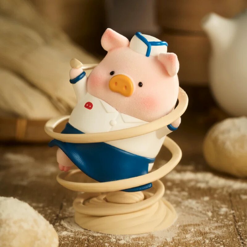 TOYZERO LuLu Pig Blind Box Figure - Kung Fu Noodles Style, Collectible Mini Toy, 5cm Height, Kids Gift