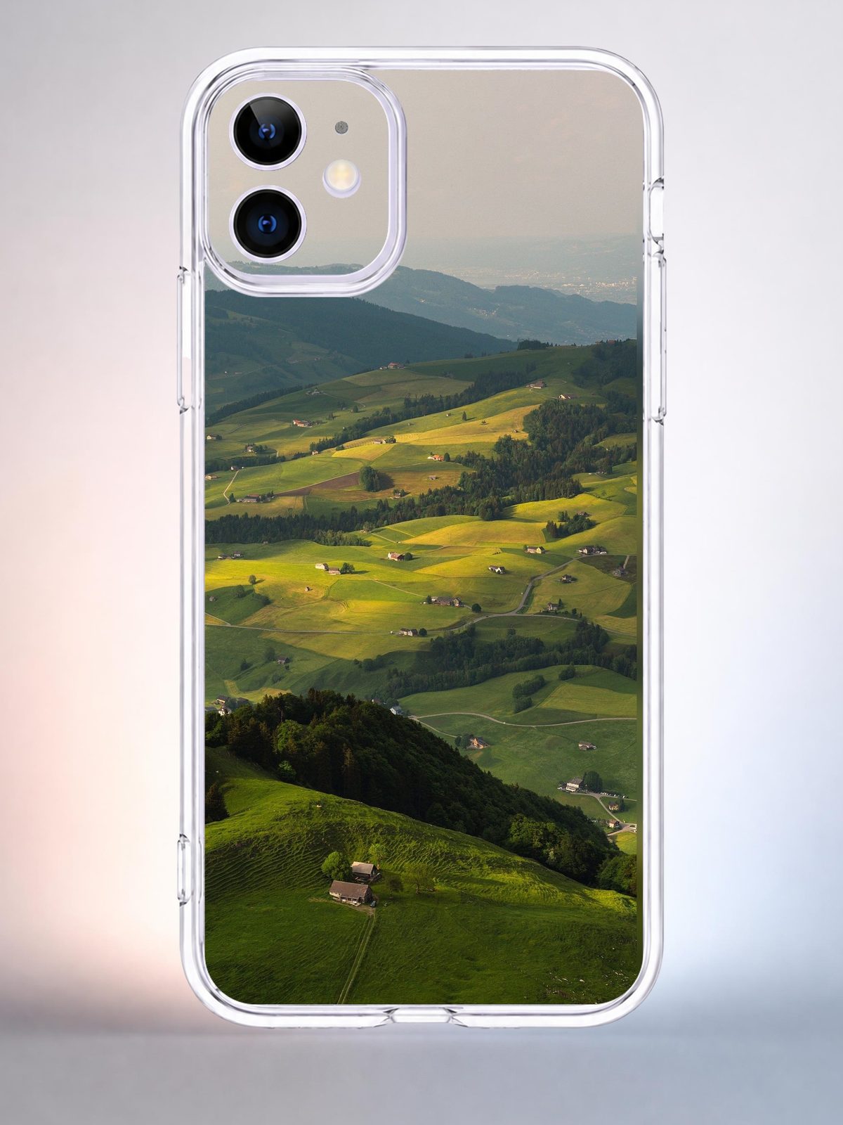 Чехол iPhone 11 Альпийский пейзаж Y2K Indie Sleaze