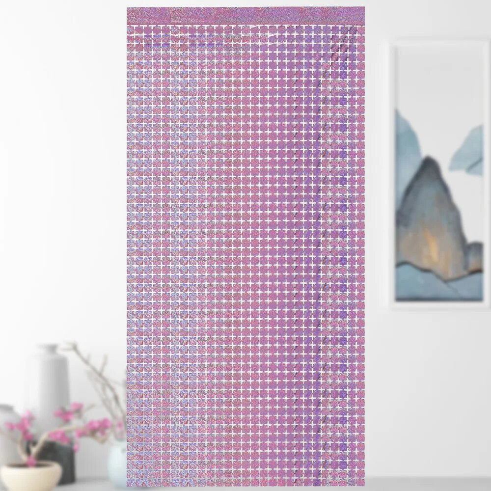 Фольгированный дождь для фотозоны pink