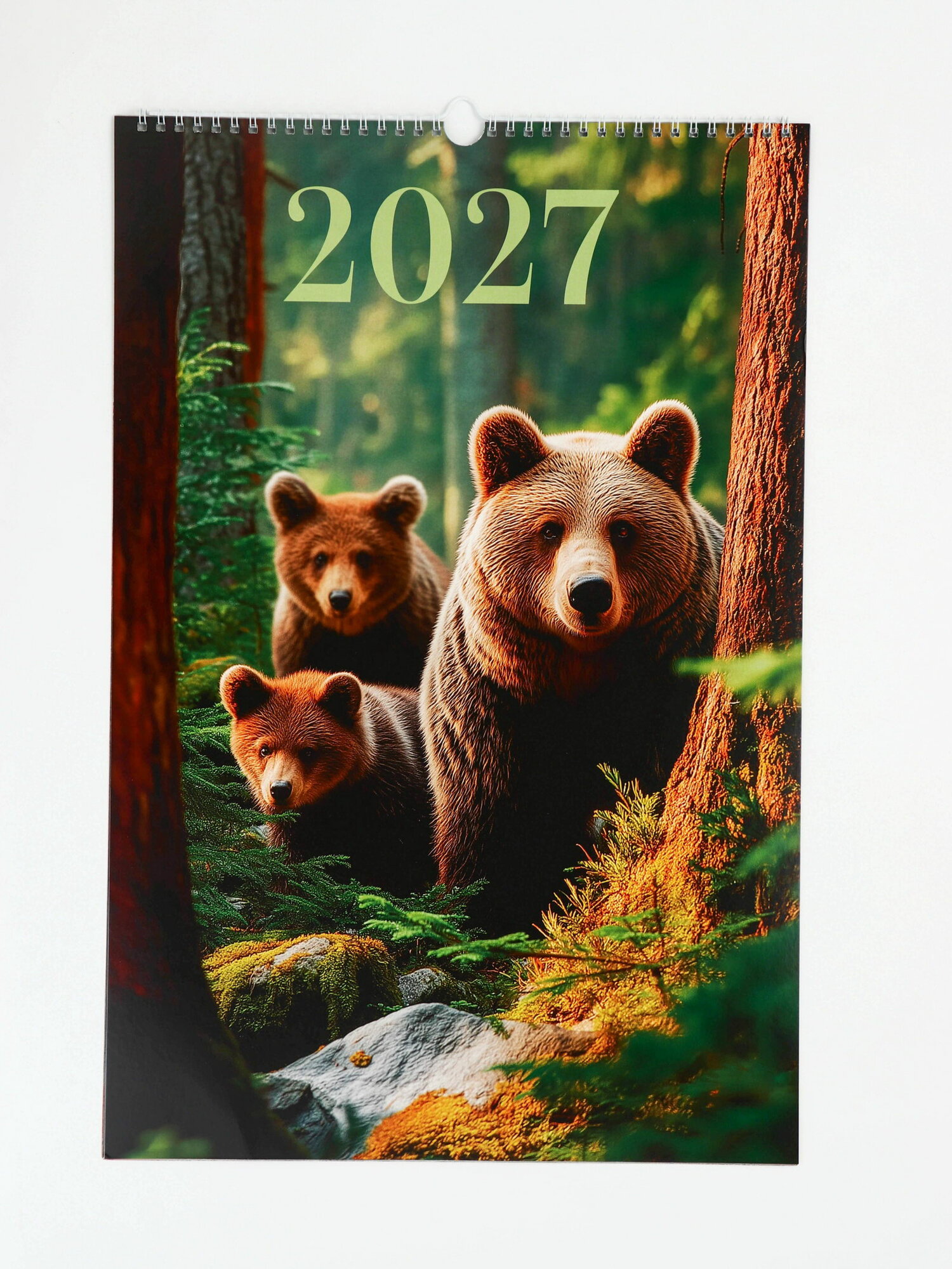 Календарь 2027 перекидной на ригеле А3 "Животные", размер упаковки: 32 x 48.5 x 0.7 см.