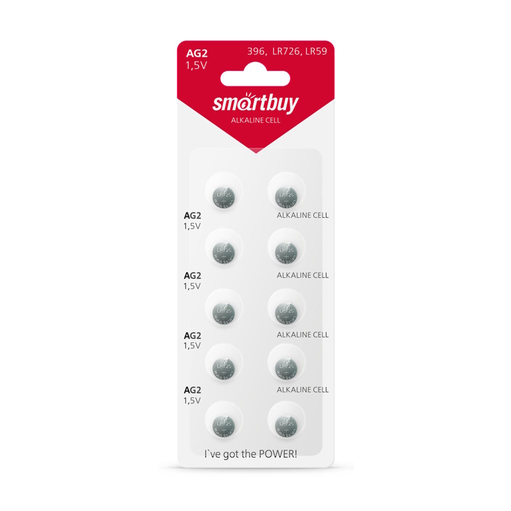 Батарейка часовая Smartbuy AG2-10B (100/2000) (SBBB-AG2-10B)