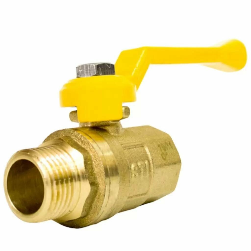 Кран газовый STI 1/2 дюйма, г-ш, с ручкой для запорной арматуры