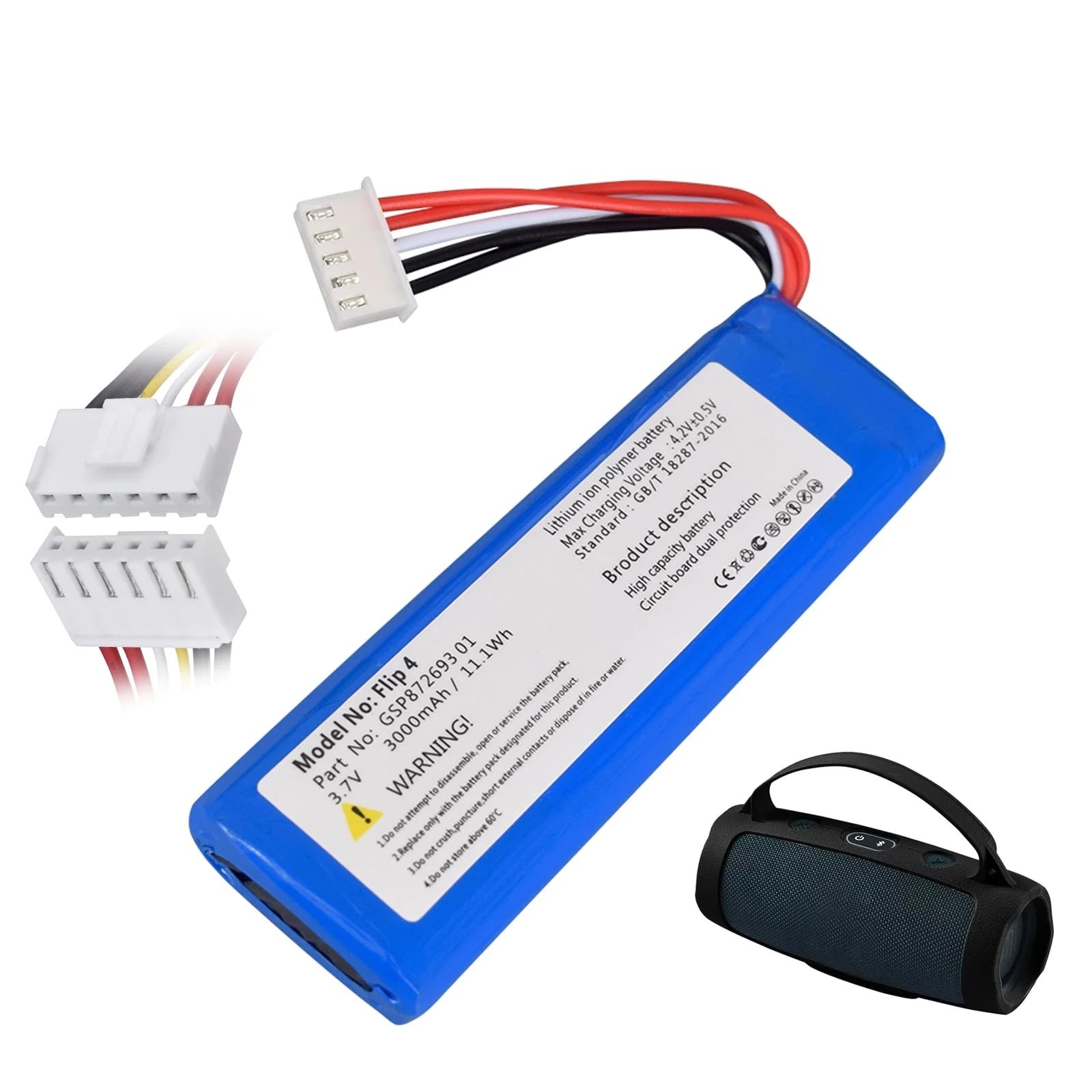 Аккумулятор для колонки JBL Flip 4 / Flip 4 Special Edition GSP872693 01 / CS-JMF310SL