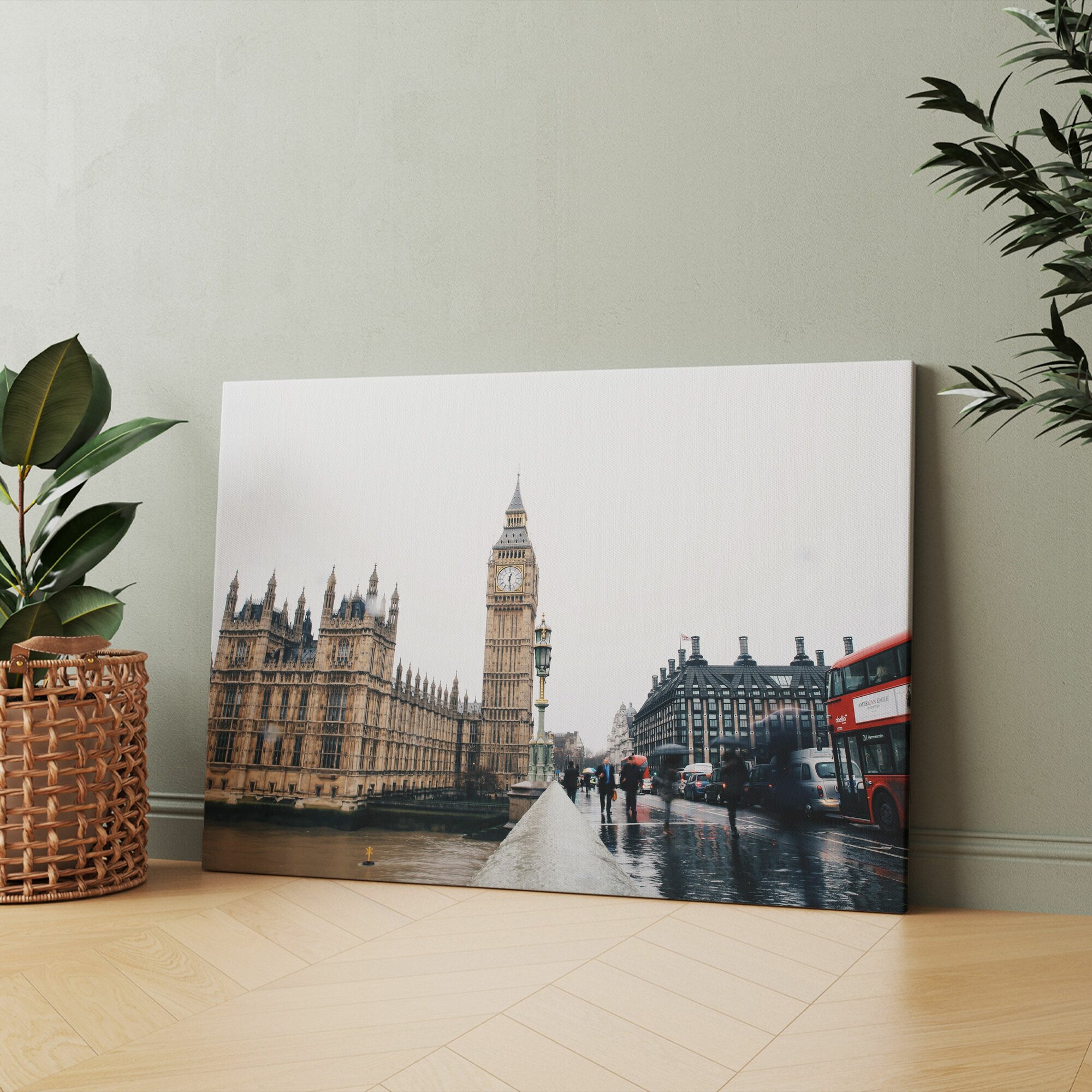 Картина на холсте (биг бен в лондоне великобритания big ben london) 50x70 см/для интерьера/в комнату/на стену/в подарок