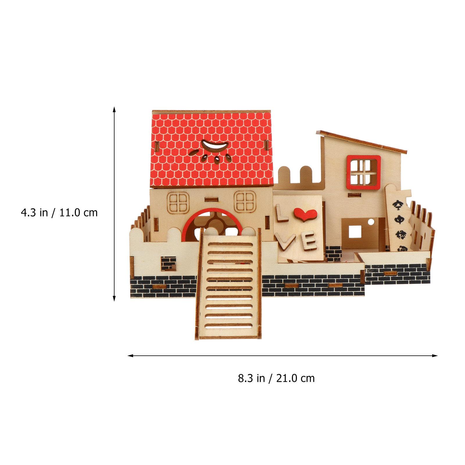 Игрушка Для Хомячков Лестница Из Дерева Для Игры И Тренировки 34.00X21.00X1.00Cm