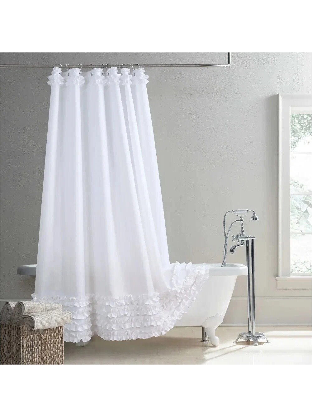 DS BATH Штора для ванной тканевая, высота 240 см, ширина 240 см.