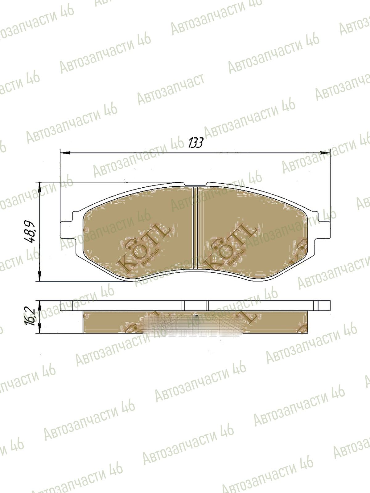 Колодки тормозные передние Шевроле Авео Chevrolet Aveo, T200 T250 2003-2012 Pilenga