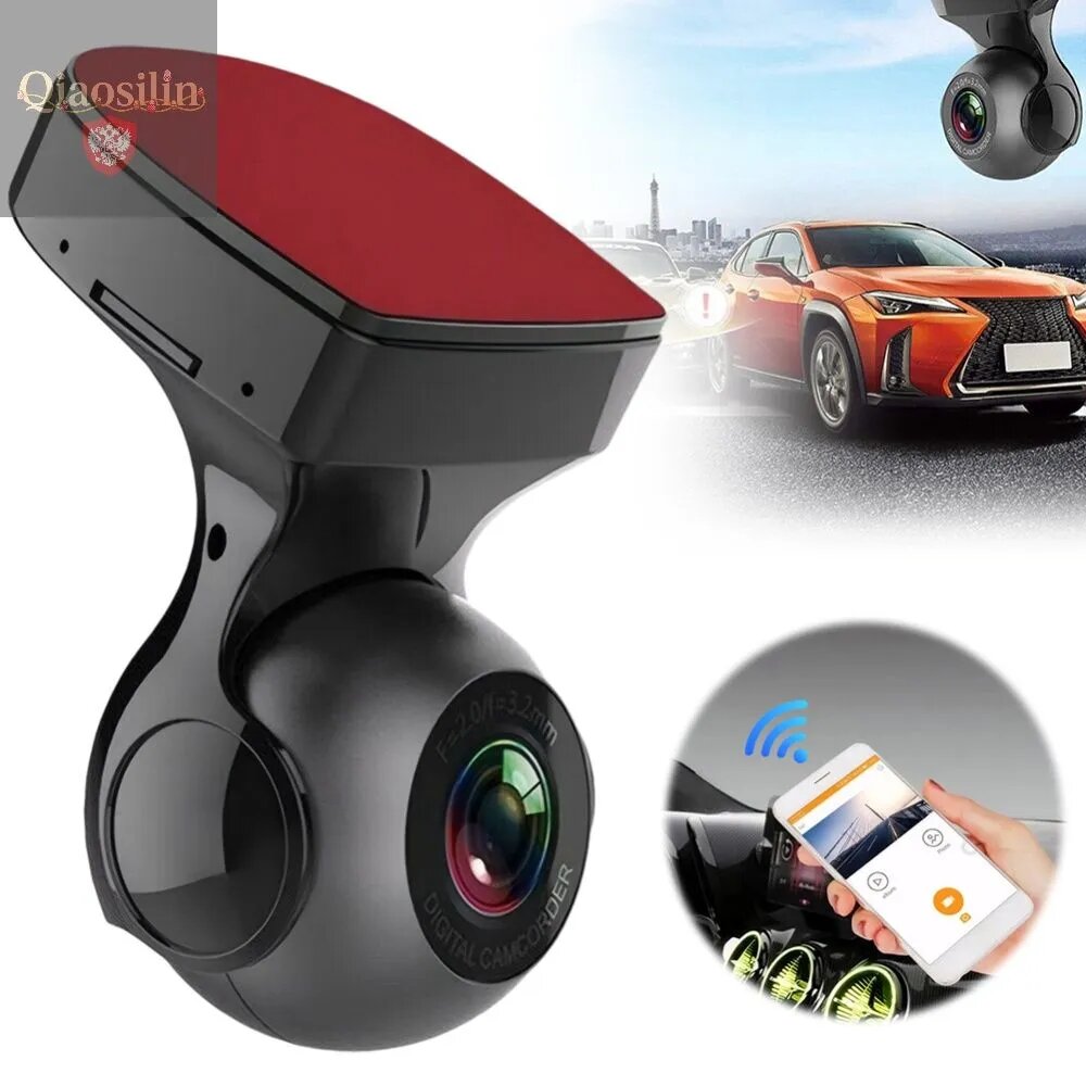 Mini Dash Cam 1080P HD с WiFi и ночной видимостью