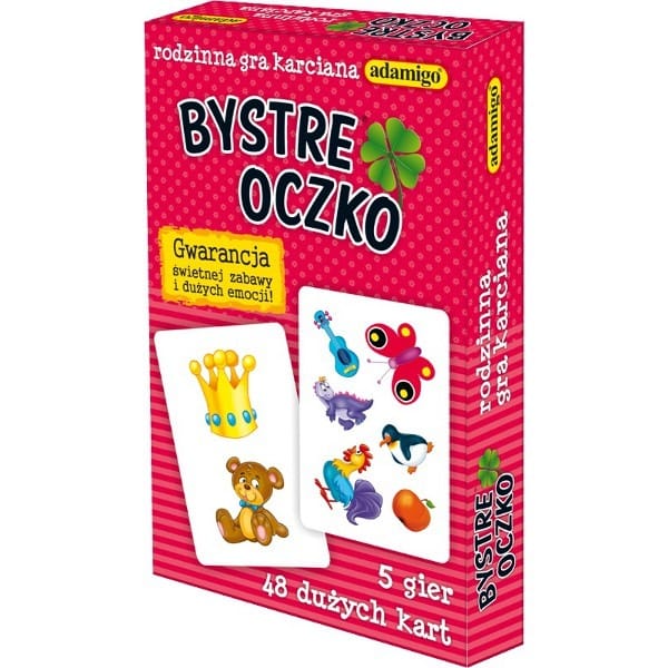 Настольная игра Adamigo Bystre oczko, карточная, для 2-6 игроков, от 3 лет