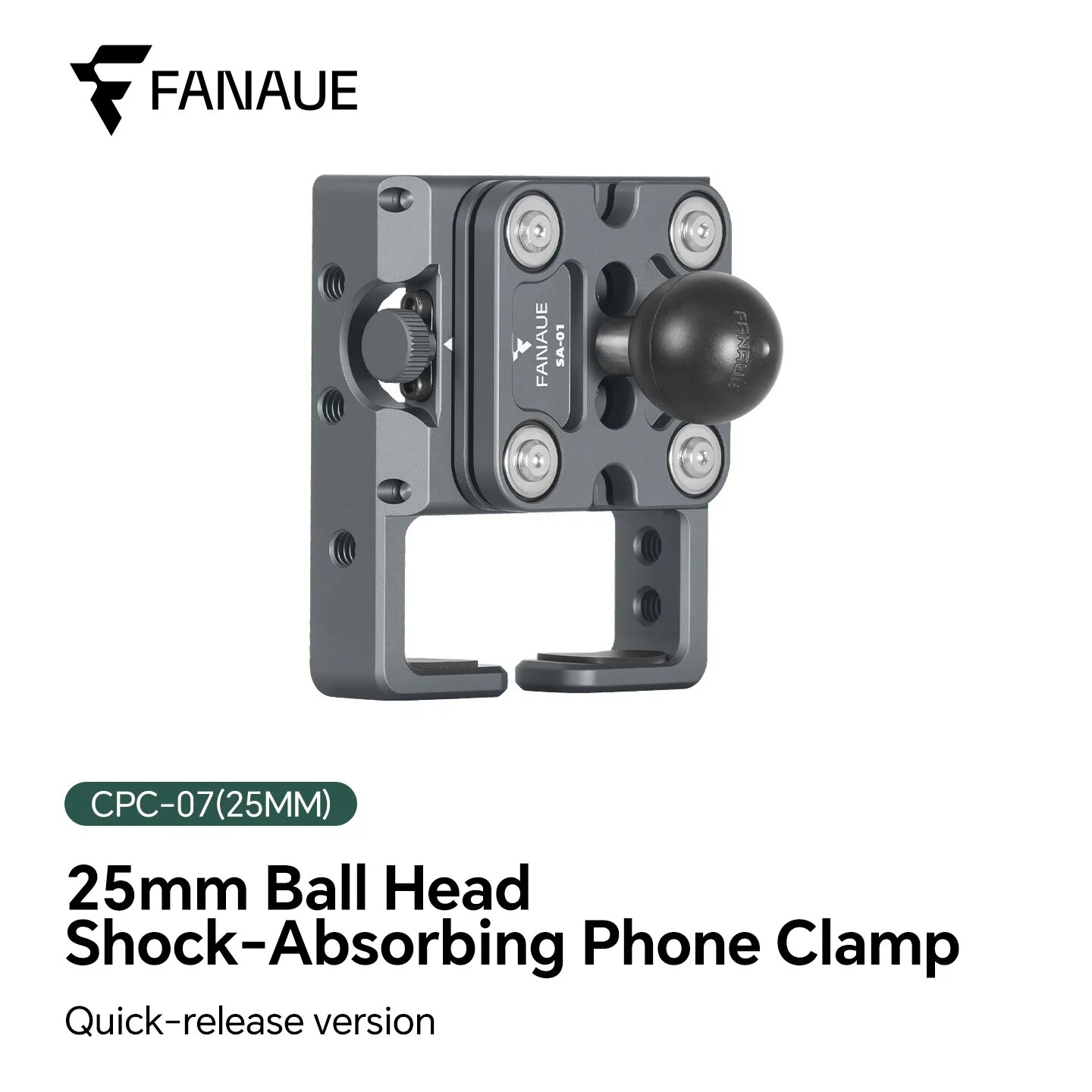 FANAUE CPC-07SA Shock Absorbing Phone Clamp 25.4mm