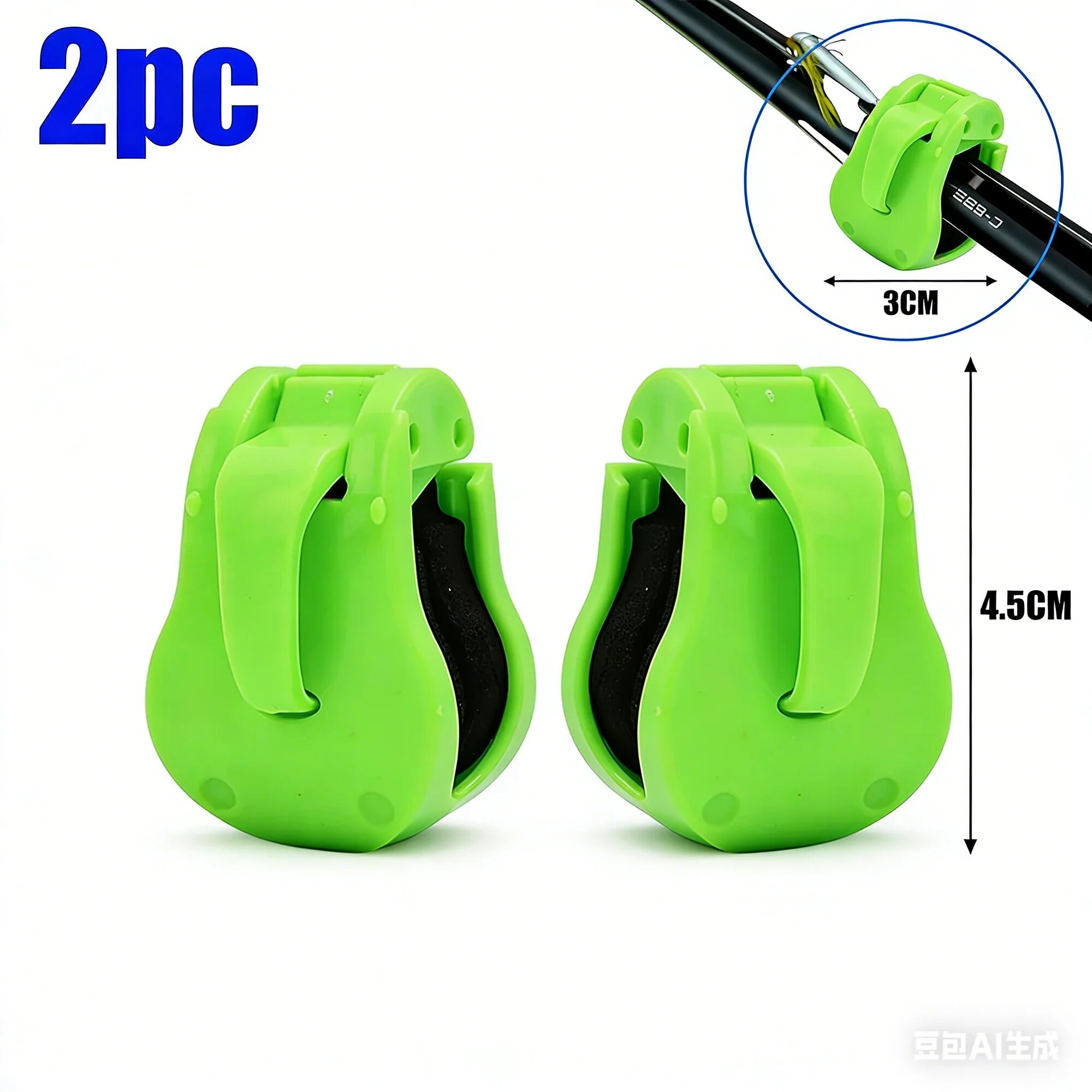 Держатели удилищ для рыбалки 2 шт, ABS Зеленый, 2pcs Green