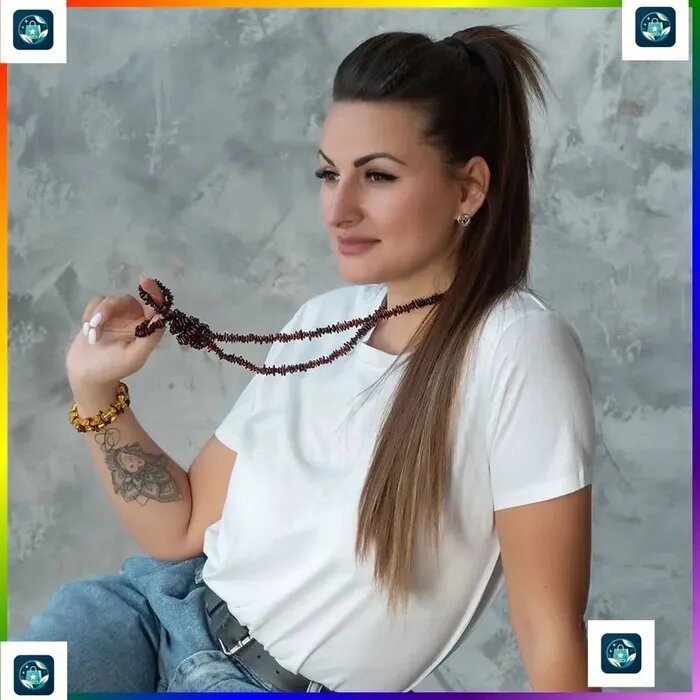 Бусы, длина 100 см — фото 1