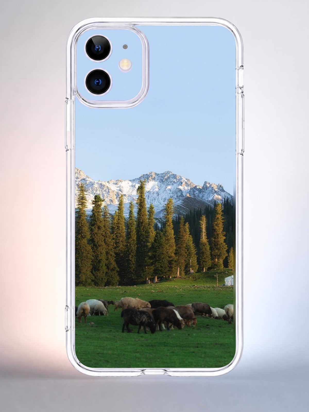 Чехол iPhone 11 Горы и Y2K Indie Sleaze