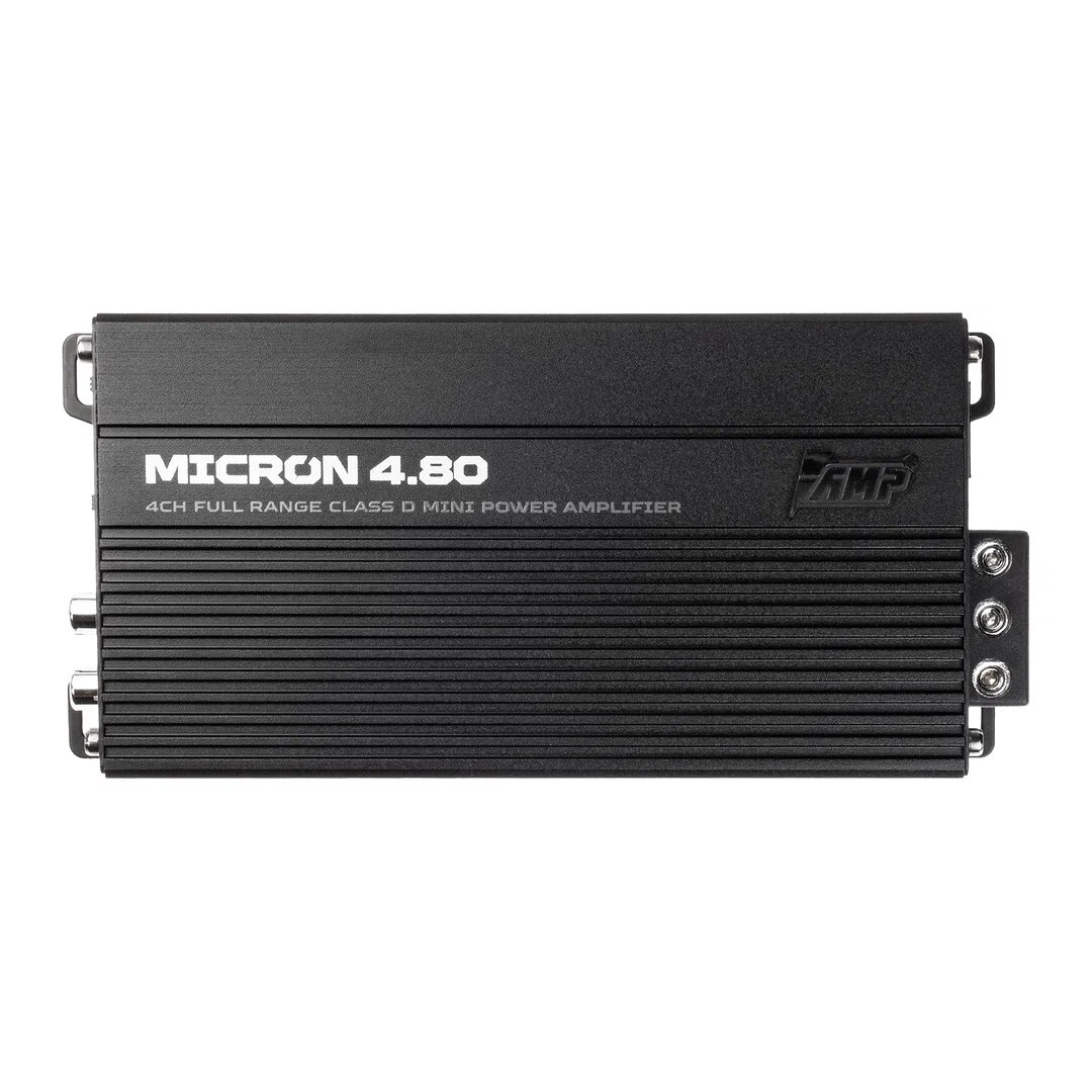 Усилитель автомобильный AMP MICRON-4.80 класс D, 10 – 50000Гц, 4-х канальный
