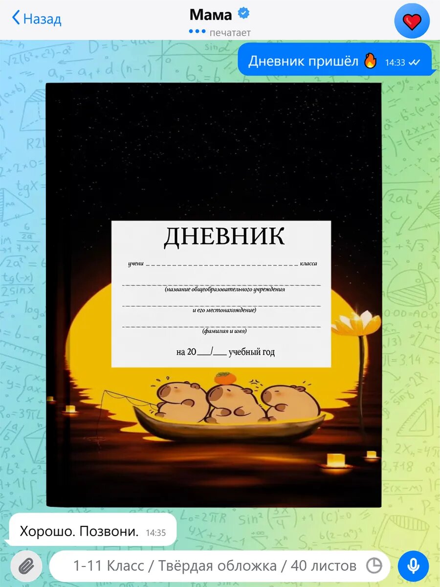 Школьный дневник с принтом Гравити Фолз