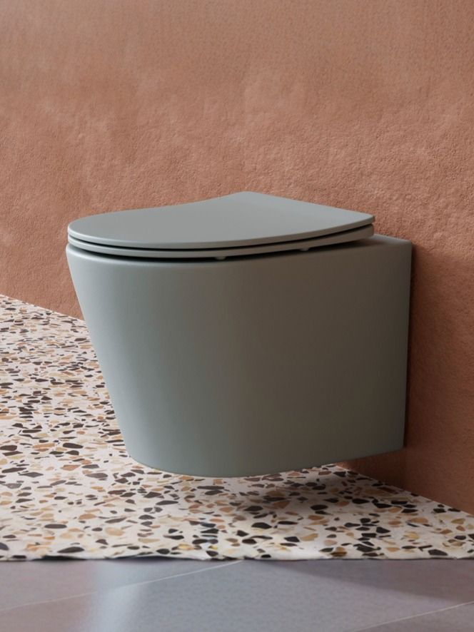 Подвесной унитаз Ceramicanova Balearica Rimless CN6000MH антрацит матовый