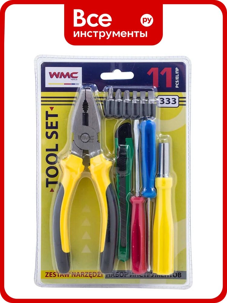 Набор инструментов WMC TOOLS 11 предметов WMC-333(60894)
