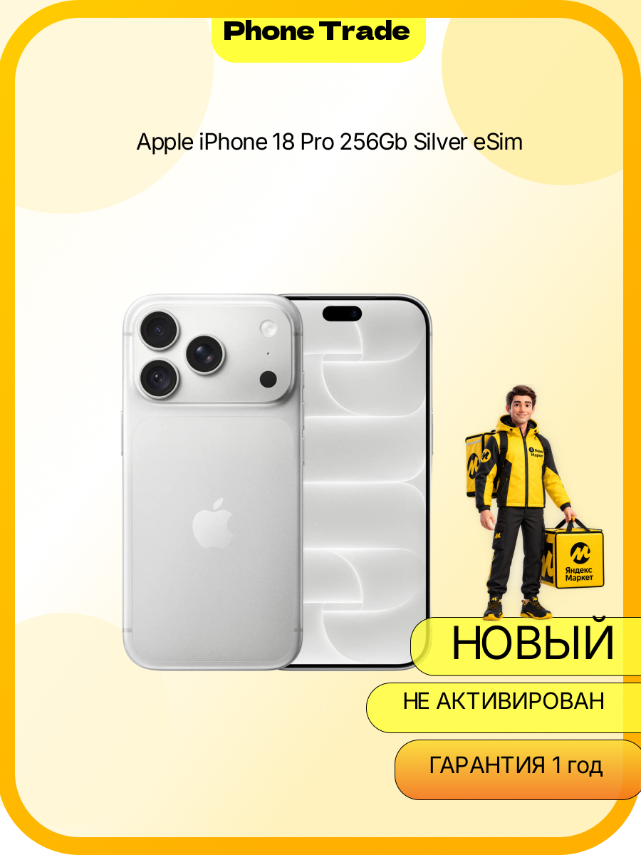 Смартфон Apple iPhone 18 Pro 256Gb Silver (серебристый) eSim, без rustore