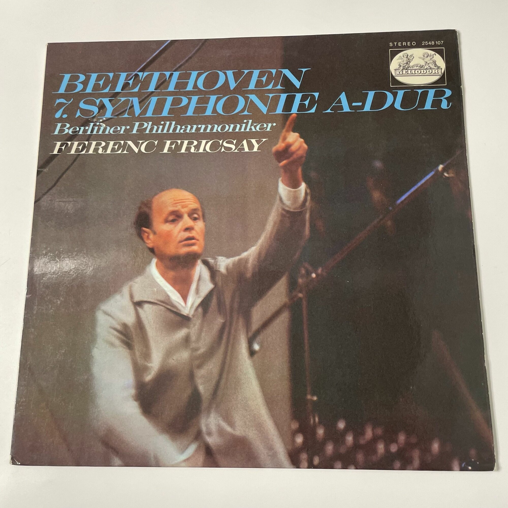 Винтажная виниловая пластинка LP Beethoven Бетховен, Berlin Philharmonic Orchestra, Ferenc Fricsay, Симфония Symphony No. 7 (Германия 1974)