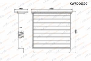 Фильтр Салонный Угольный Mitsubishi Lancer Ix 03-/L 200 Iv 06-/Outlander I 03- (KORWIN KWFD0030C)
