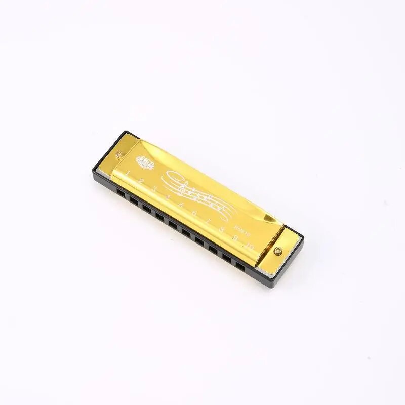 Гармошка губная Hohner 10 отверстий, C, Gold, Желтый