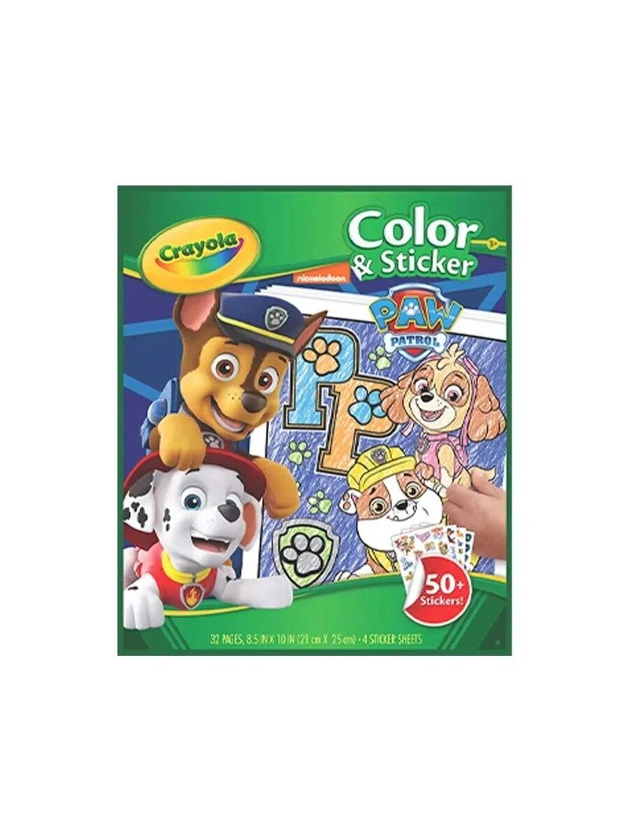 Crayola PAW Patrol Раскраска с наклейками, для повседневного использования