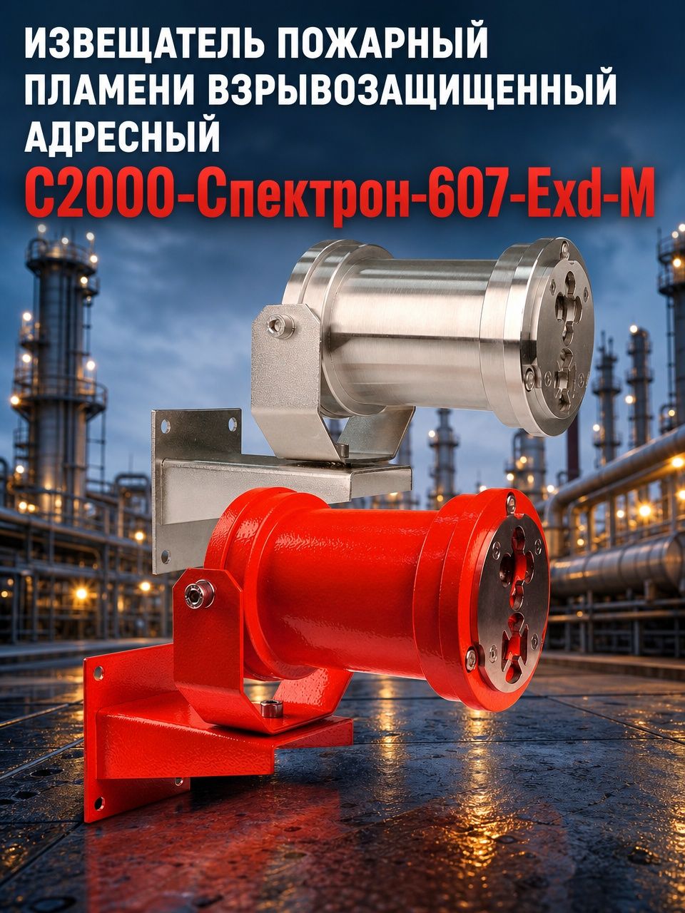 Извещатель пожарный пламени взрывозащищенный адресный С2000-Спектрон-607-Exd-М
