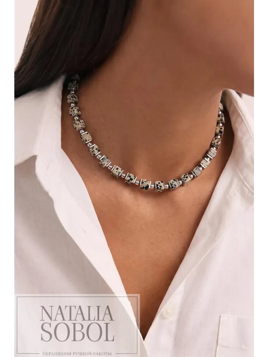 Чокер Natalia Sobol, яшма, гематит