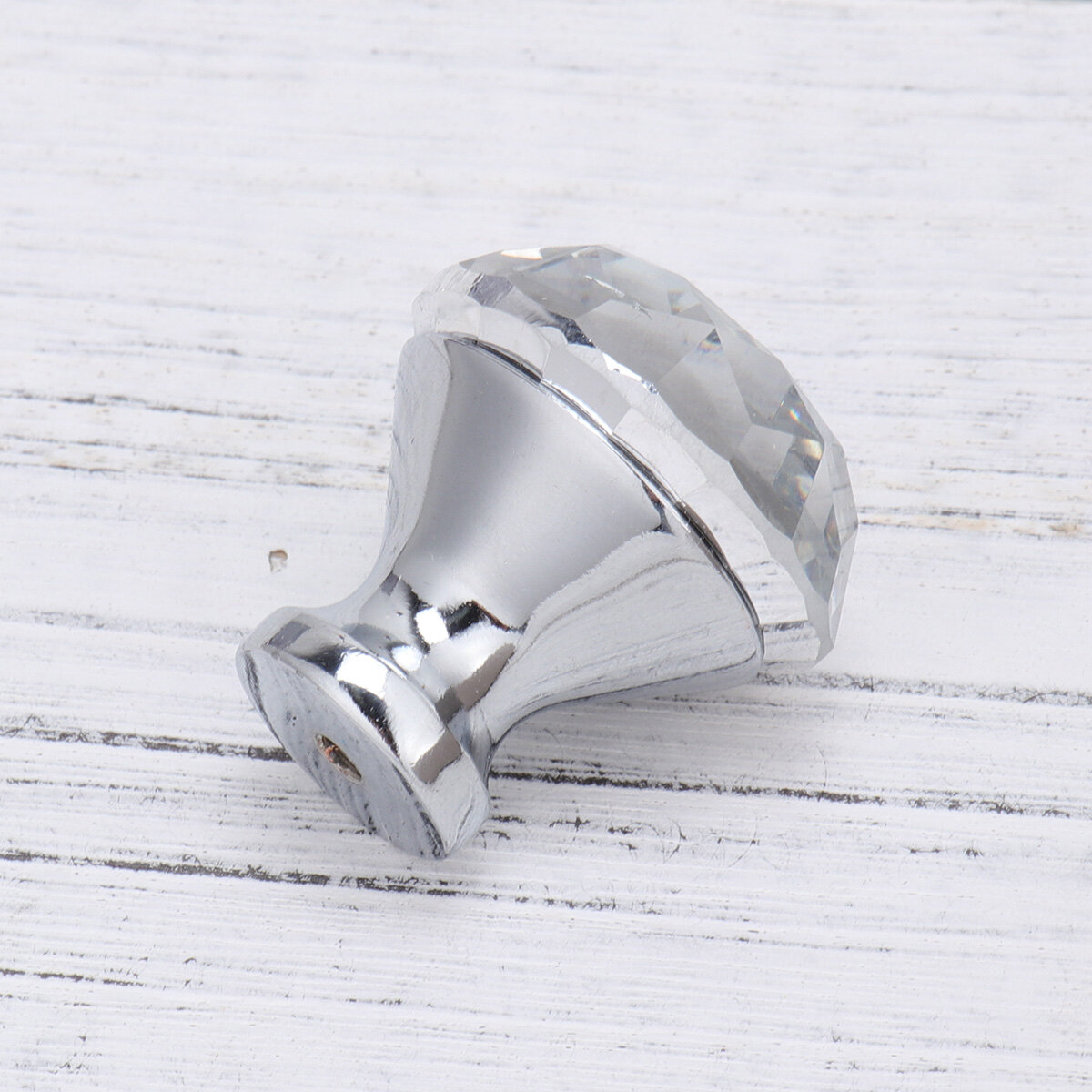 2 Штуки 30Mm Кристаллическая Стеклянная Ручка Для Дверцы Шкафа В Классическом Стиле Серебро