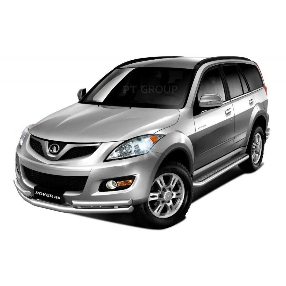 Защита порогов с алюм. площадкой Ø51мм (НПС) GREAT WALL HOVER H5 2011-/ HAVAL H5 2020-