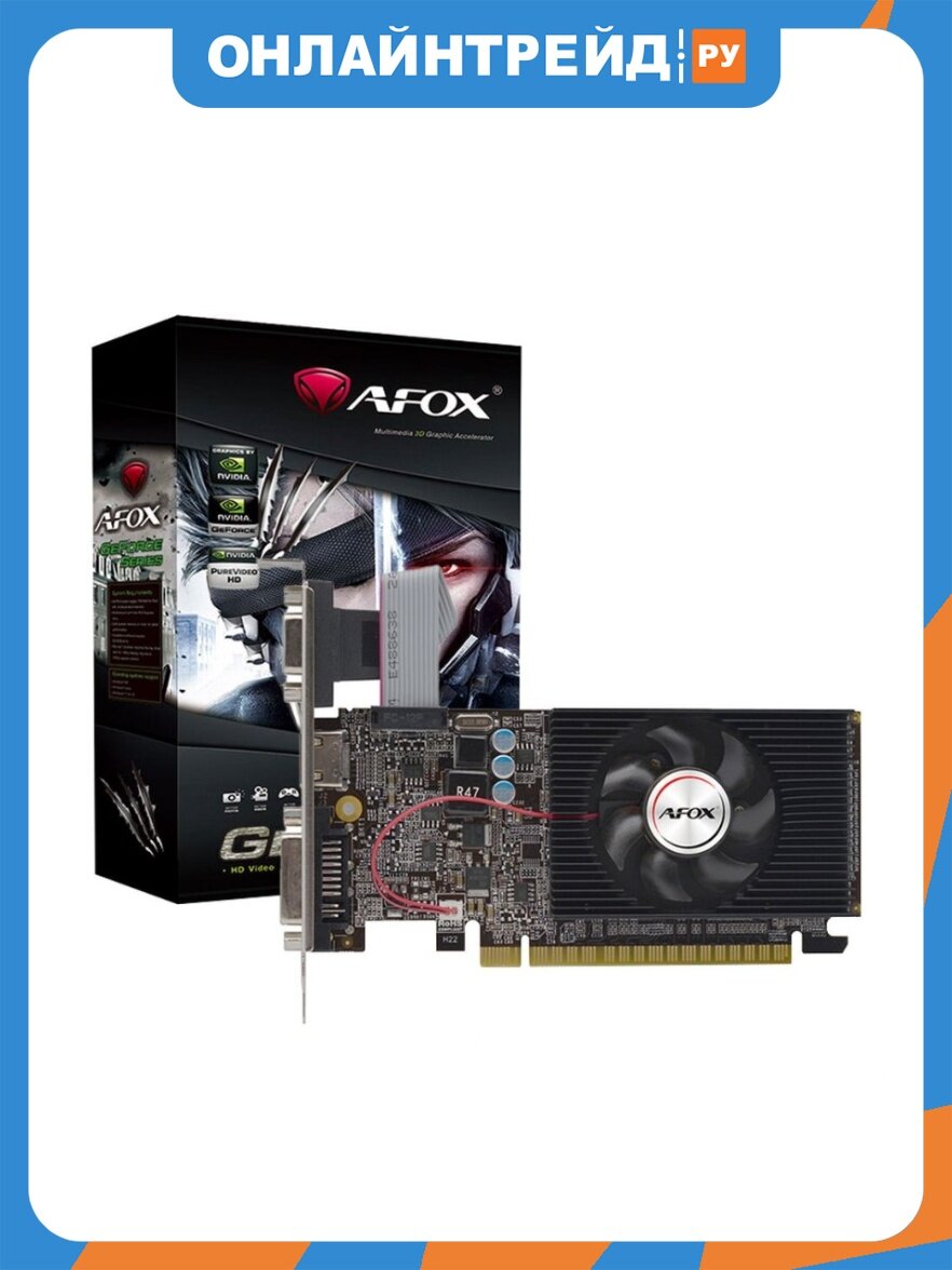 Видеокарта Afox GT610 2GB DDR3 64bit VGA DVI HDMI 1FAN LP RTL