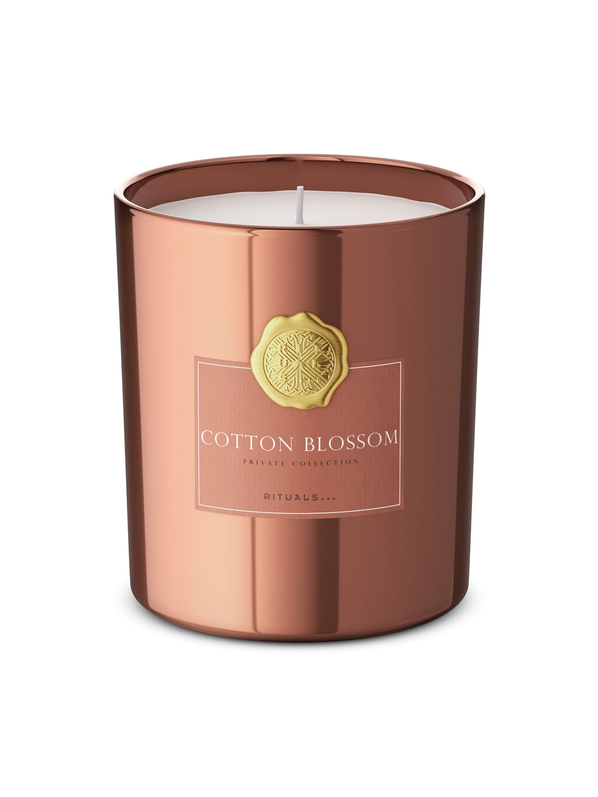 Свеча ароматическая Rituals Private Collection Comfort Cotton Blossom, 360 г, медный