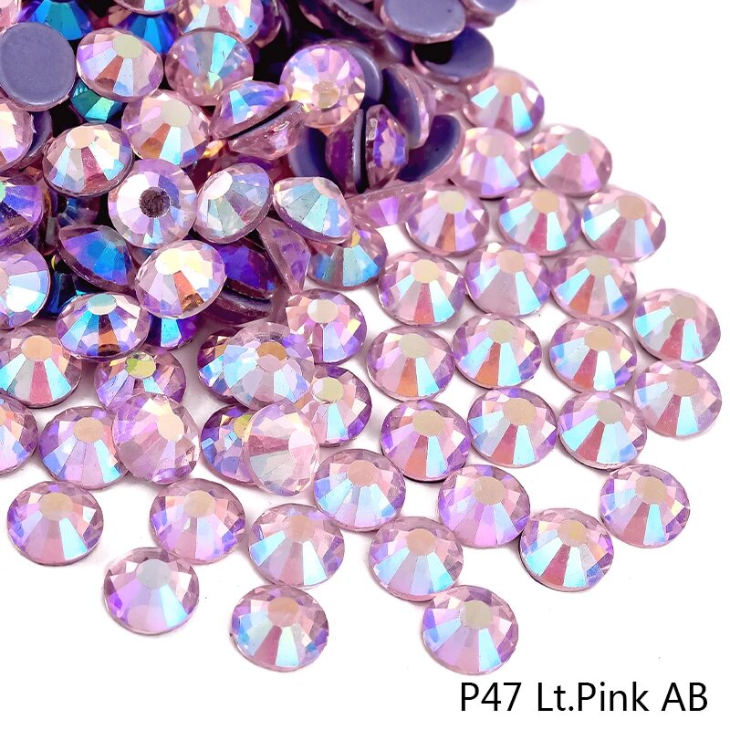 Стразы стеклянные Lt.pink AB OLeeya SS30 (288шт)