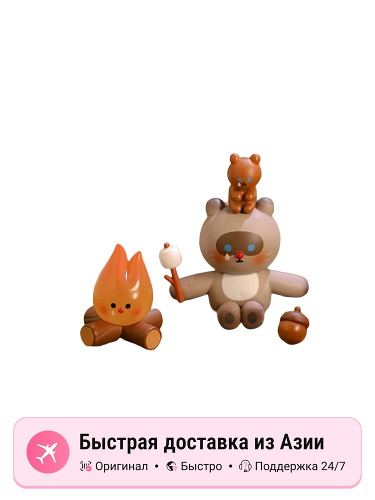 POP MART CRYBABY Плачущая кукла Jungle Adventure, Confirmed-Raccoon and Friends (Open)