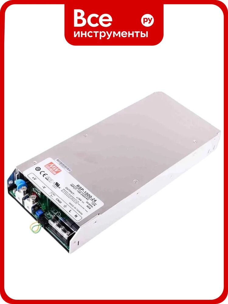 Мощные блоки питания MEAN WELL RSP-1000-24 960 Вт 24 В для системы управляемого питания 271348