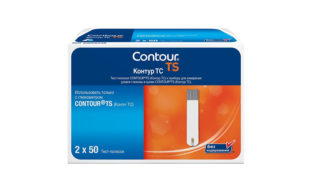 Тест-полоски Контур ТС (Contour TS) 100 шт