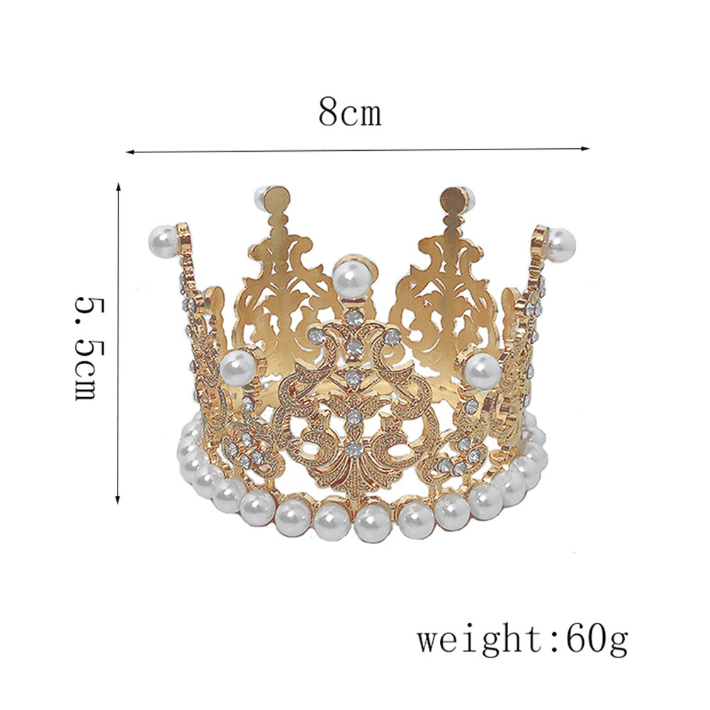 Венец Для Детей Серебряный 8x5.5Cm Украшение Для Торта И Головной Убор Стильный И Прочный Дизайн
