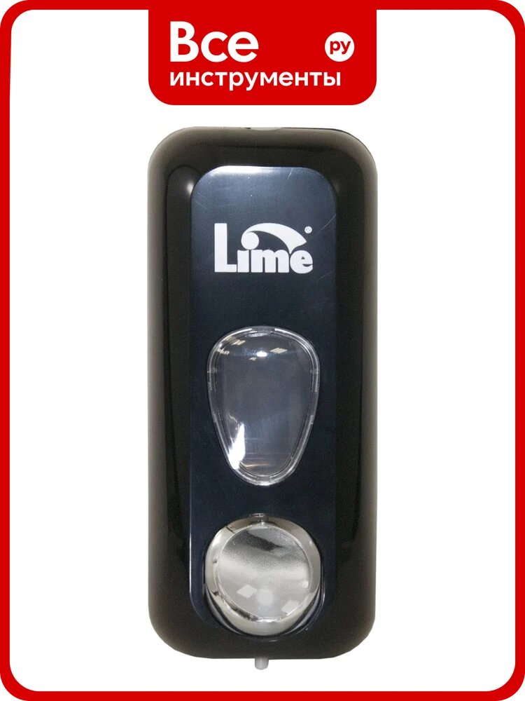 Диспенсер для жидкого мыла LIME 0.6 л, заливной, черный 971002