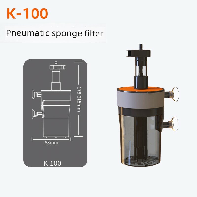 Water Fairy K100 воздушный фильтр с губкой для аквариума, мини-размер, аэрация